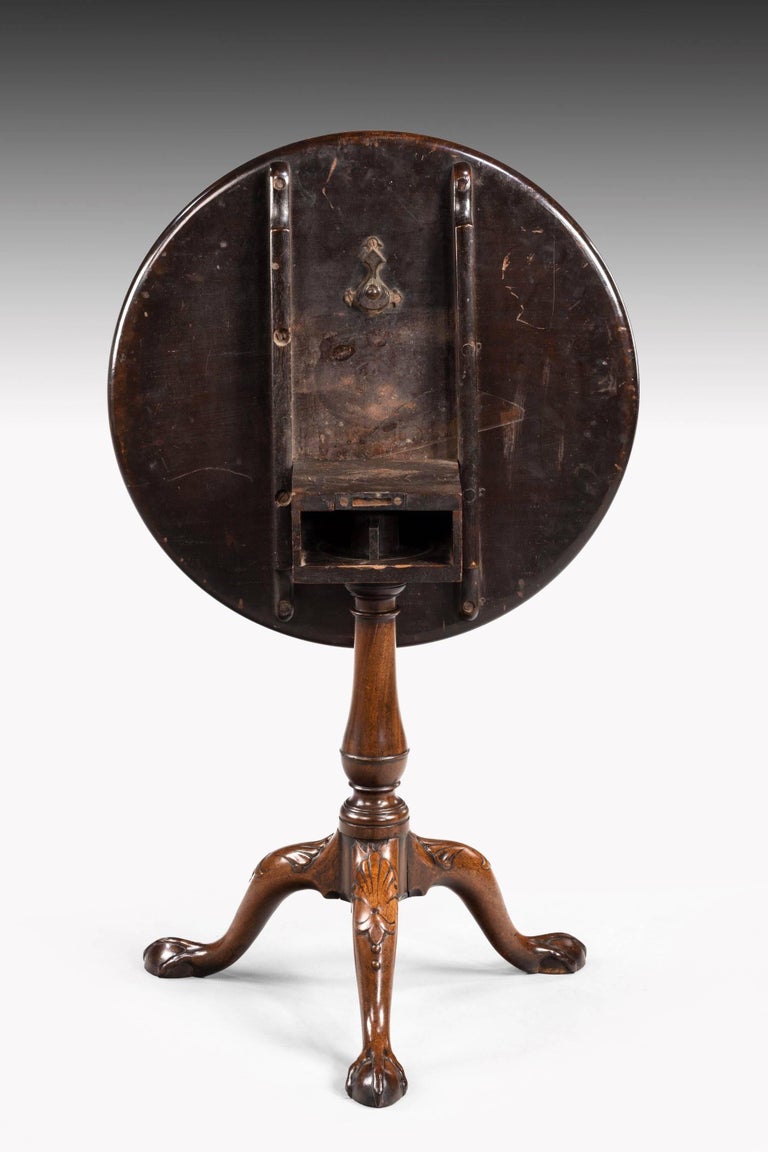Mid-18th Century Mahogany Dish Top Tilt Table For Sale at 1stDibs