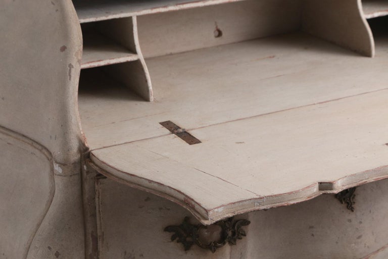 Mid-18th Century Swedish Bombe Secretaire with Later Paint For Sale at ...