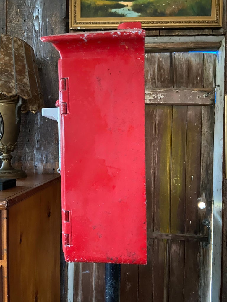 Mid-1900s Red Gamewell Cast Iron Fire Alarm Master Box w/ Western ...