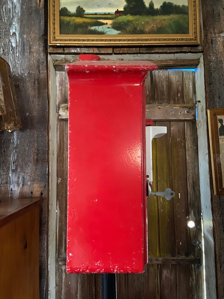 Mid-1900s Red Gamewell Cast Iron Fire Alarm Master Box w/ Western ...