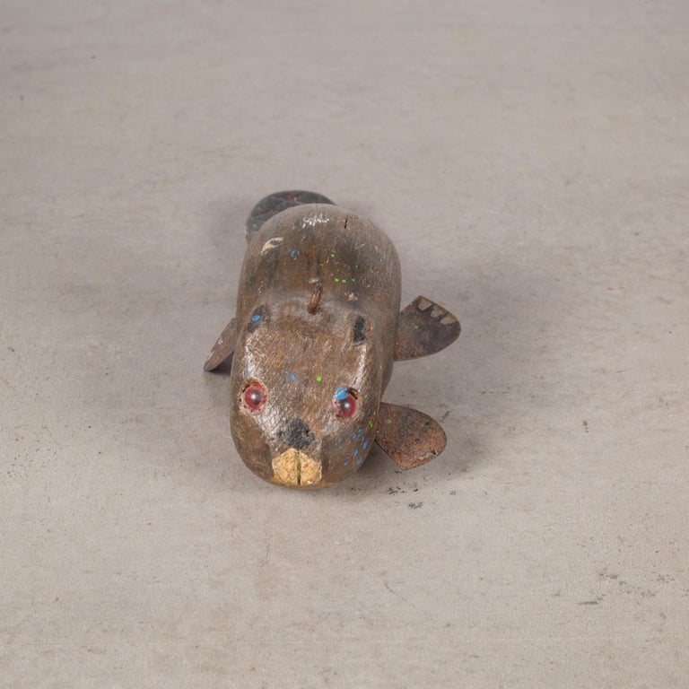 Mid-19th C. Wooden Beaver Ice Fishing Lure c.1850 at 1stDibs