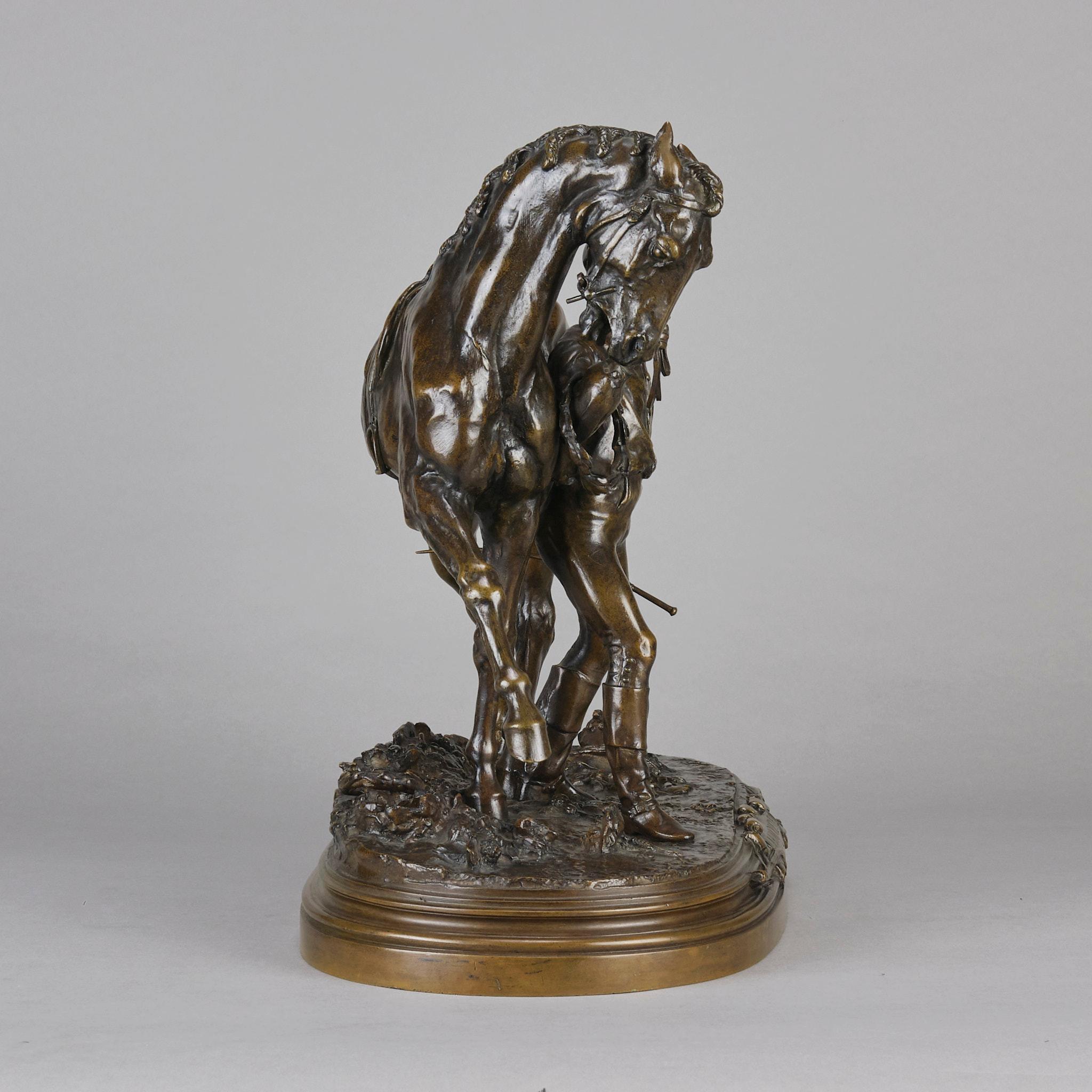 Mid 19th Century Animalier Bronze Study entitled "Vainqueur" by P J ...