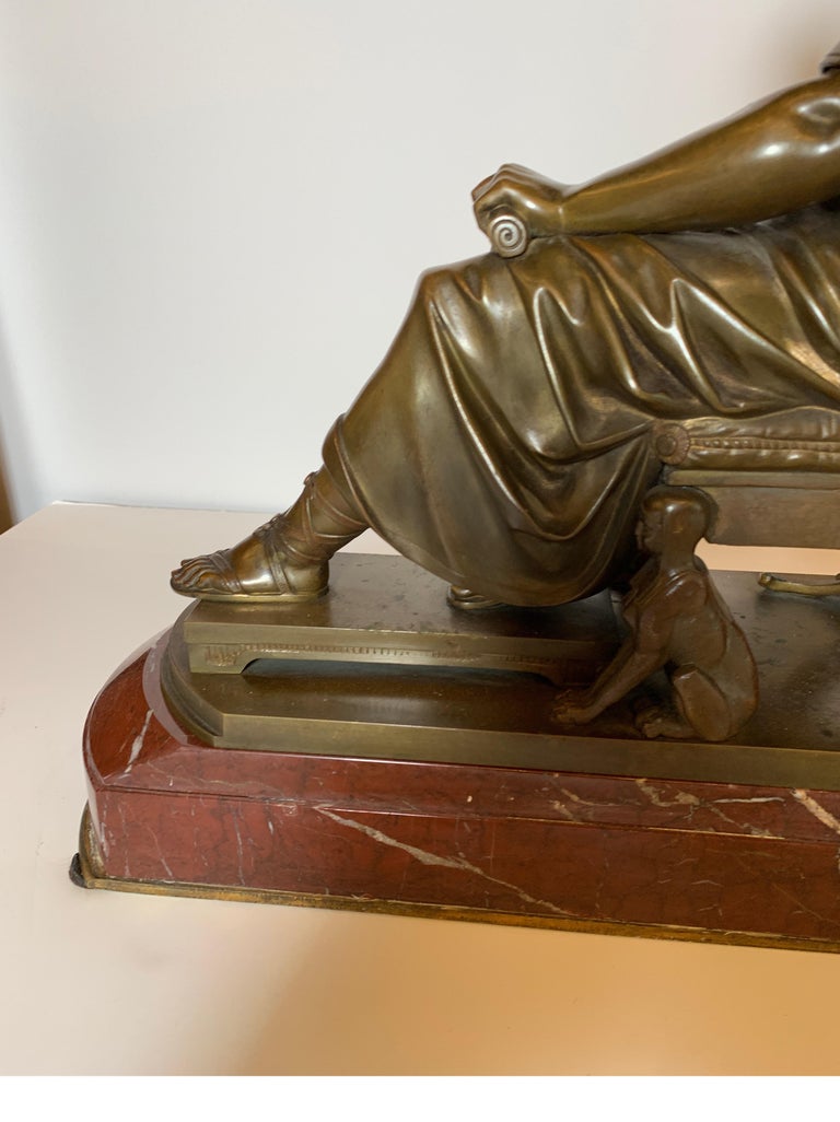 Mid-19th Century Bronze Figure of Tacitus on Marble Base For Sale at ...