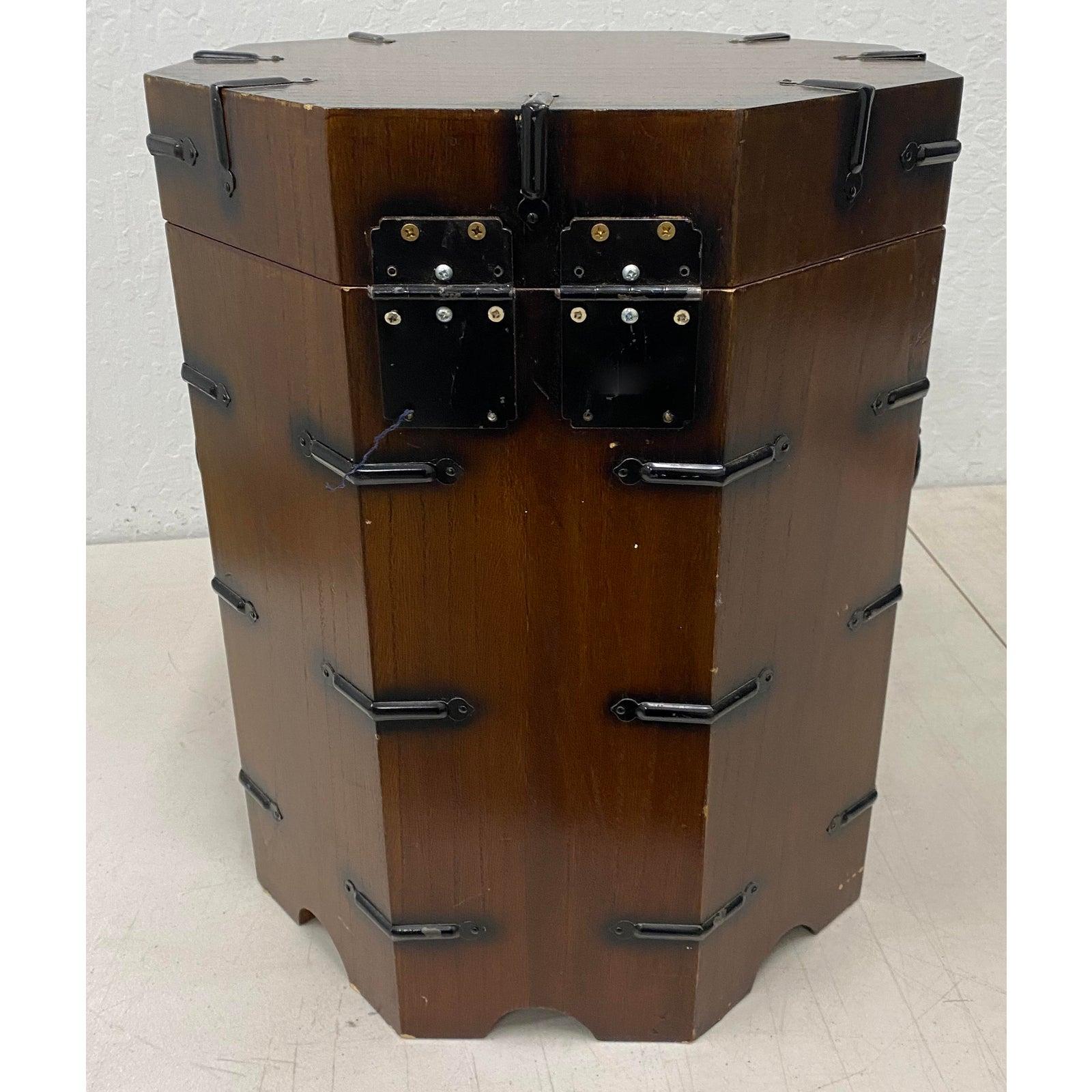 Mid-19th Century Chinese Octagon Wedding Chest / Side Table at 1stDibs