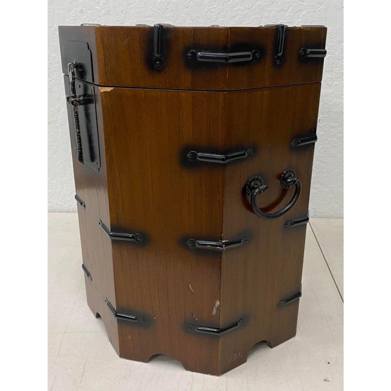 Mid-19th Century Chinese Octagon Wedding Chest / Side Table at 1stDibs