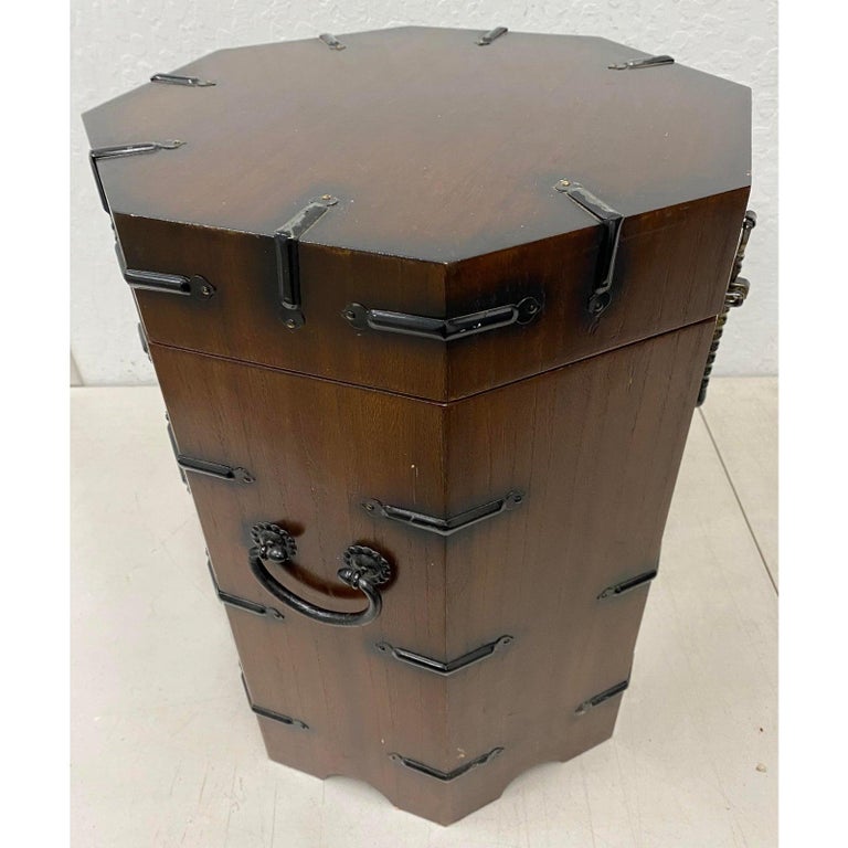 Mid-19th Century Chinese Octagon Wedding Chest / Side Table at 1stDibs