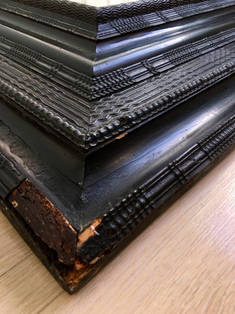 Mid 19th century Dutch ebonised ripple frame of large proportions For ...