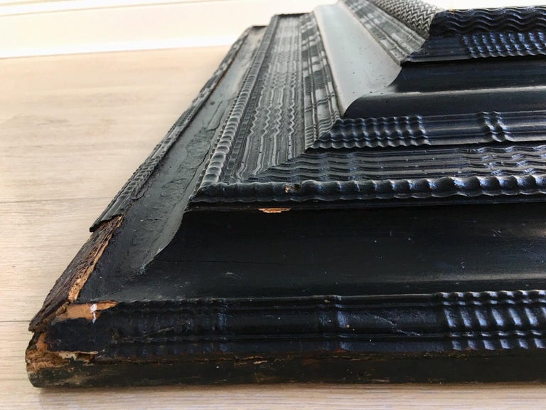 Mid 19th century Dutch ebonised ripple frame of large proportions For ...