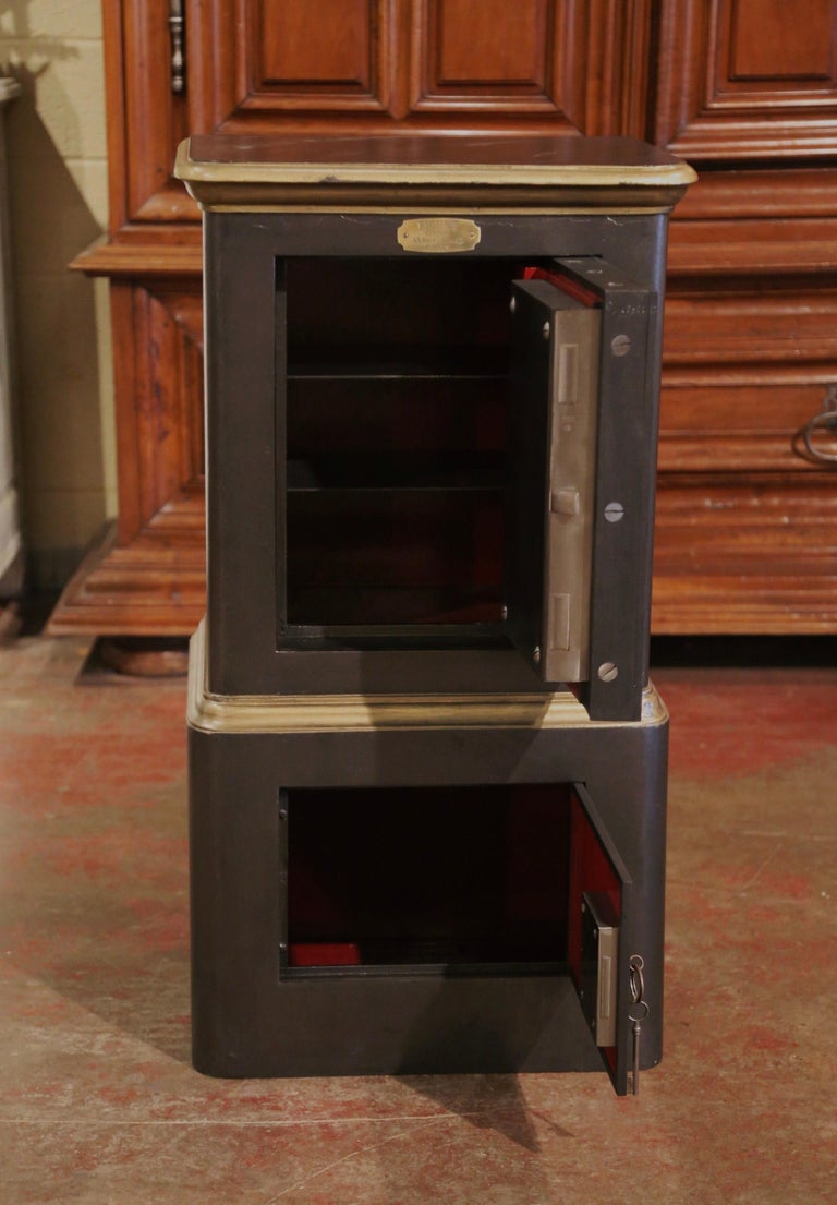 Mid-19th Century French Black and Gilt Painted Iron Fire Safe by ...