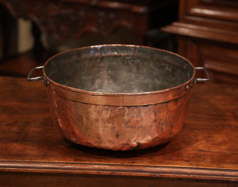 Mid-19th Century French Copper Jelly and Jam Boiling Bowl with Handles ...