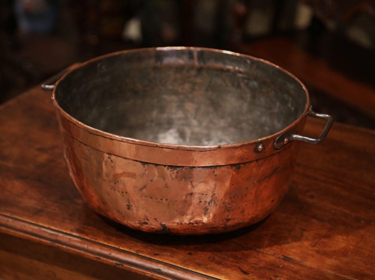 Mid-19th Century French Copper Jelly and Jam Boiling Bowl with Handles ...