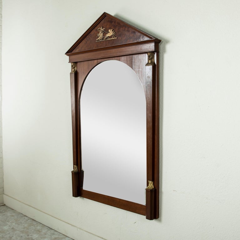 Mid-19th Century French Empire Style Mahogany and Gilt Bronze Mantel ...