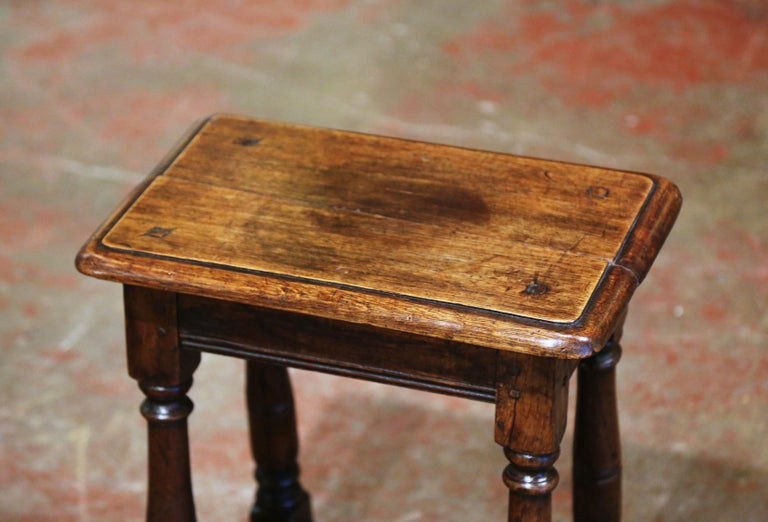 Mid-19th Century French Louis XIII Carved Oak Country Stool from ...
