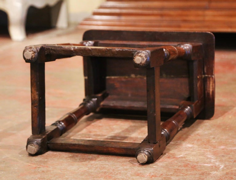 Mid-19th Century French Louis XIII Carved Oak Country Stool from ...