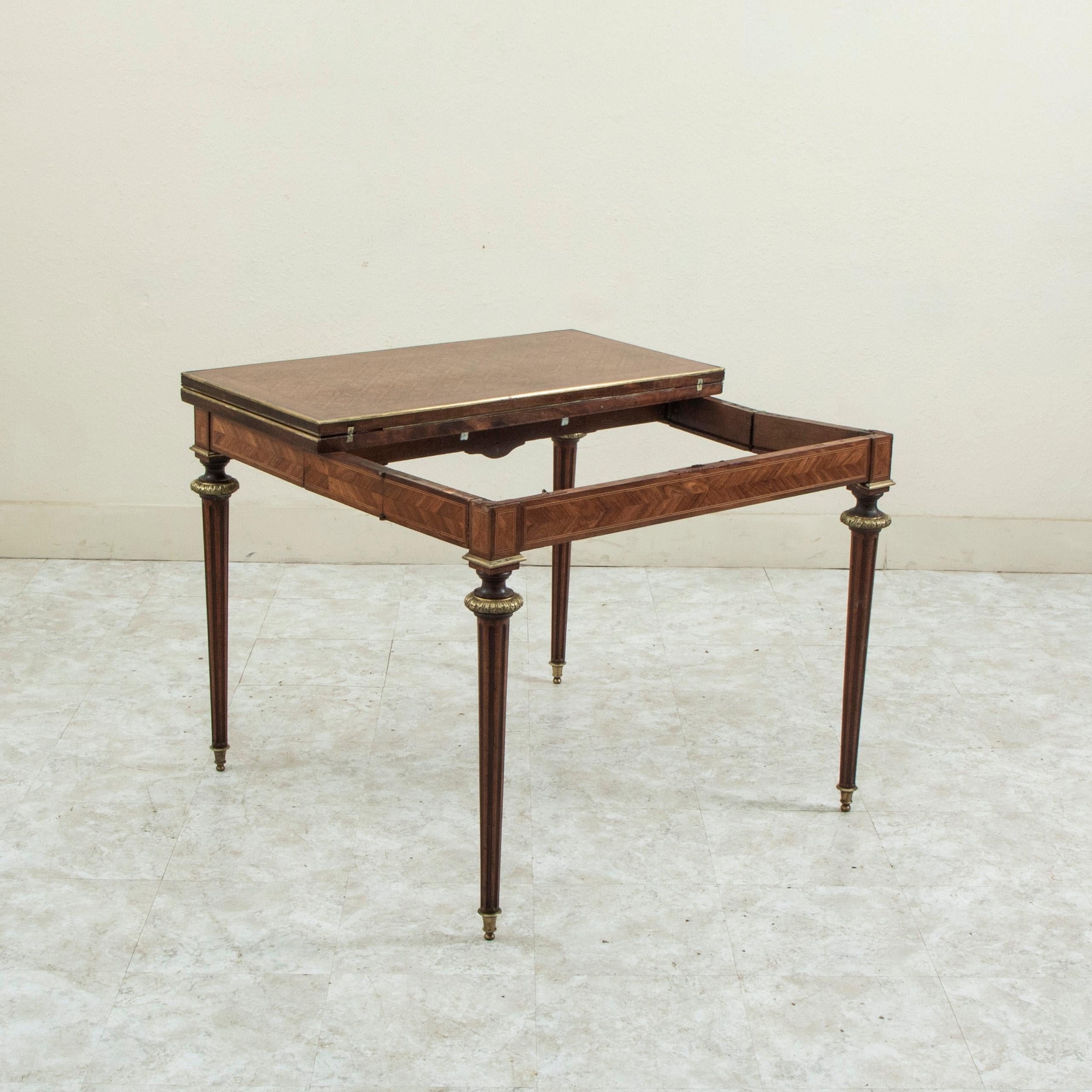 Mid-19th Century French Louis XVI Style Marquetry Console Table, Game ...