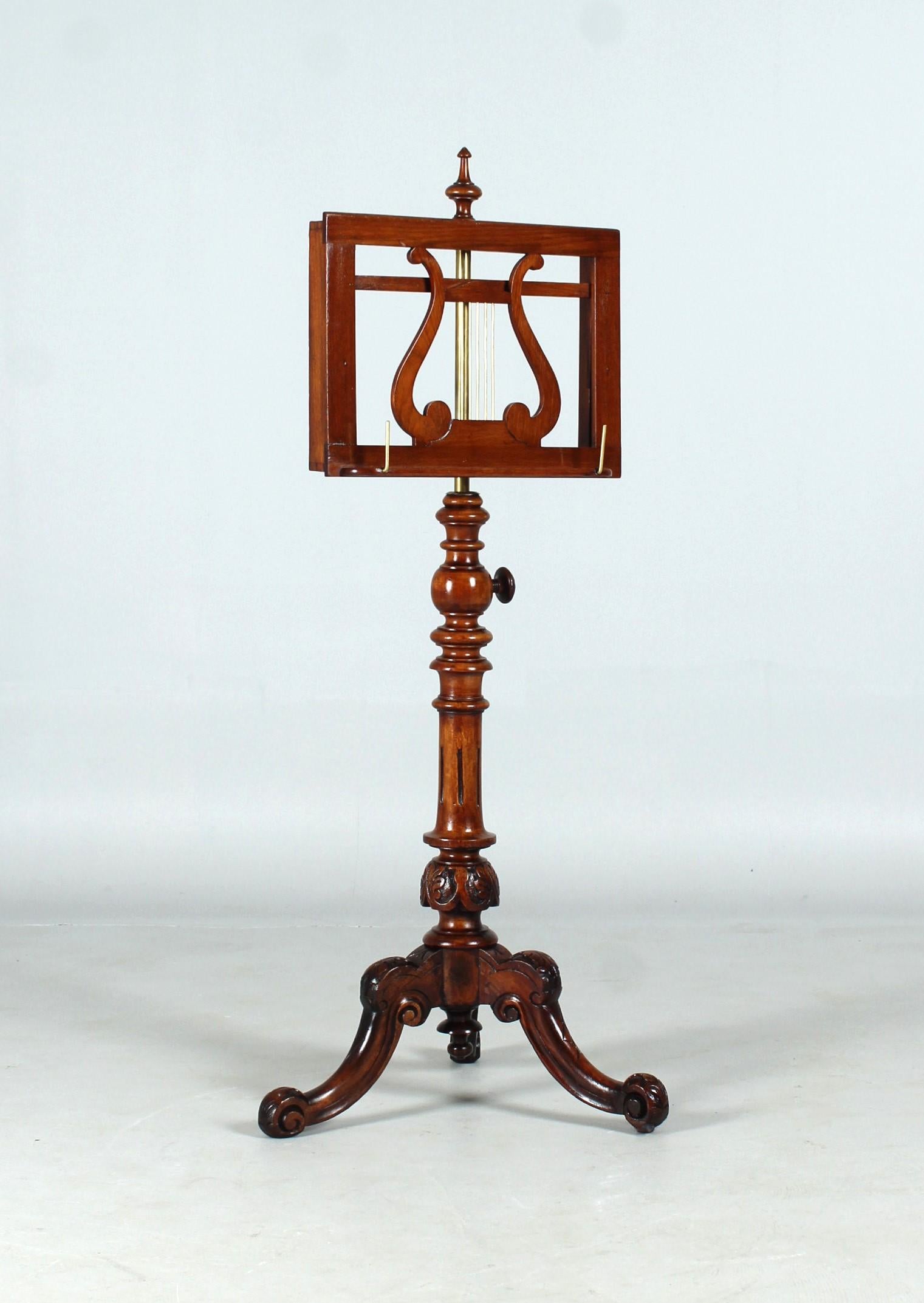 Mid 19th Century French Music Stand with Lyre, Adjustable For Sale at ...