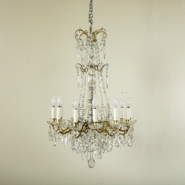 Mid-19th Century French Napoleon III Period Crystal and Bronze ...