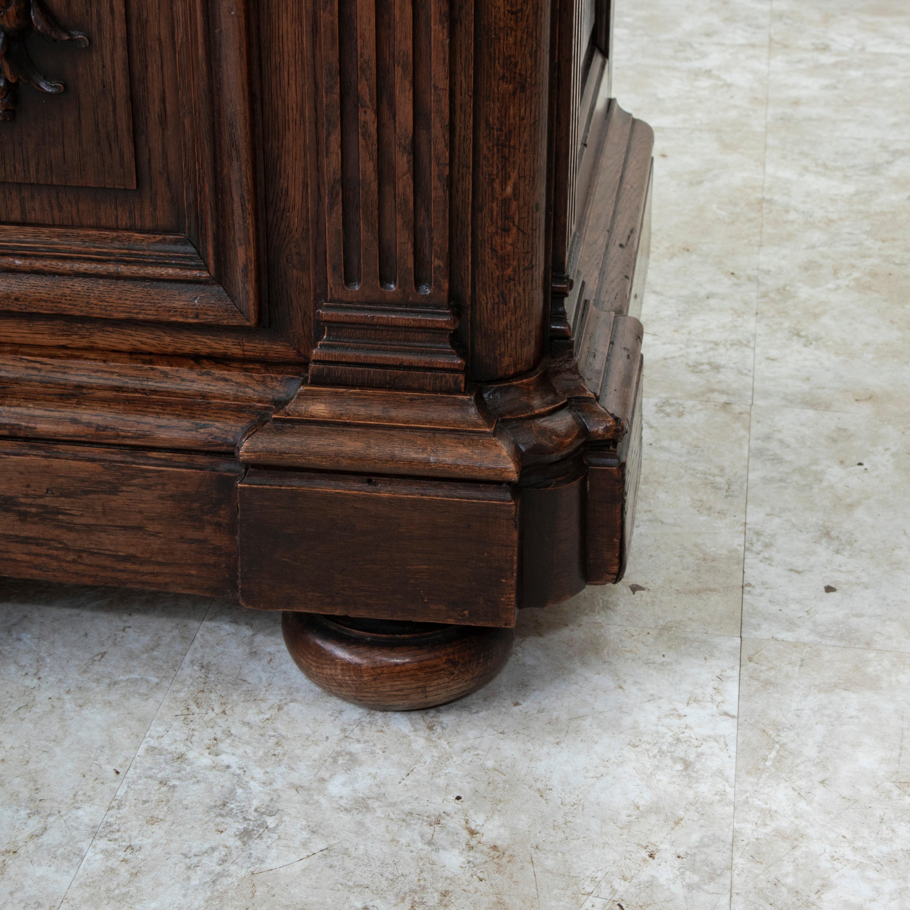 Mid-19th Century French Napoleon III Period Hand Carved Oak Enfilade ...
