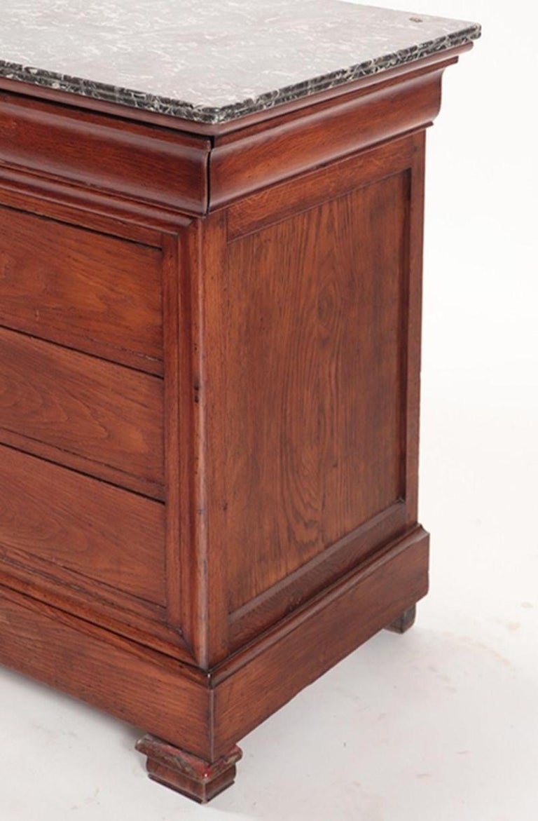 Mid-19th Century Louis Philippe French Oak Dresser with Black and White ...