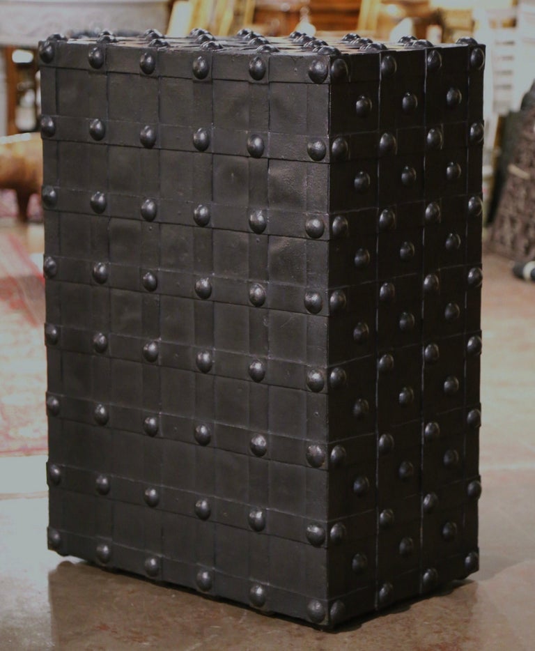 Mid-19th Century French Wrought Iron Hobnail Studded Safe by Magaud De ...