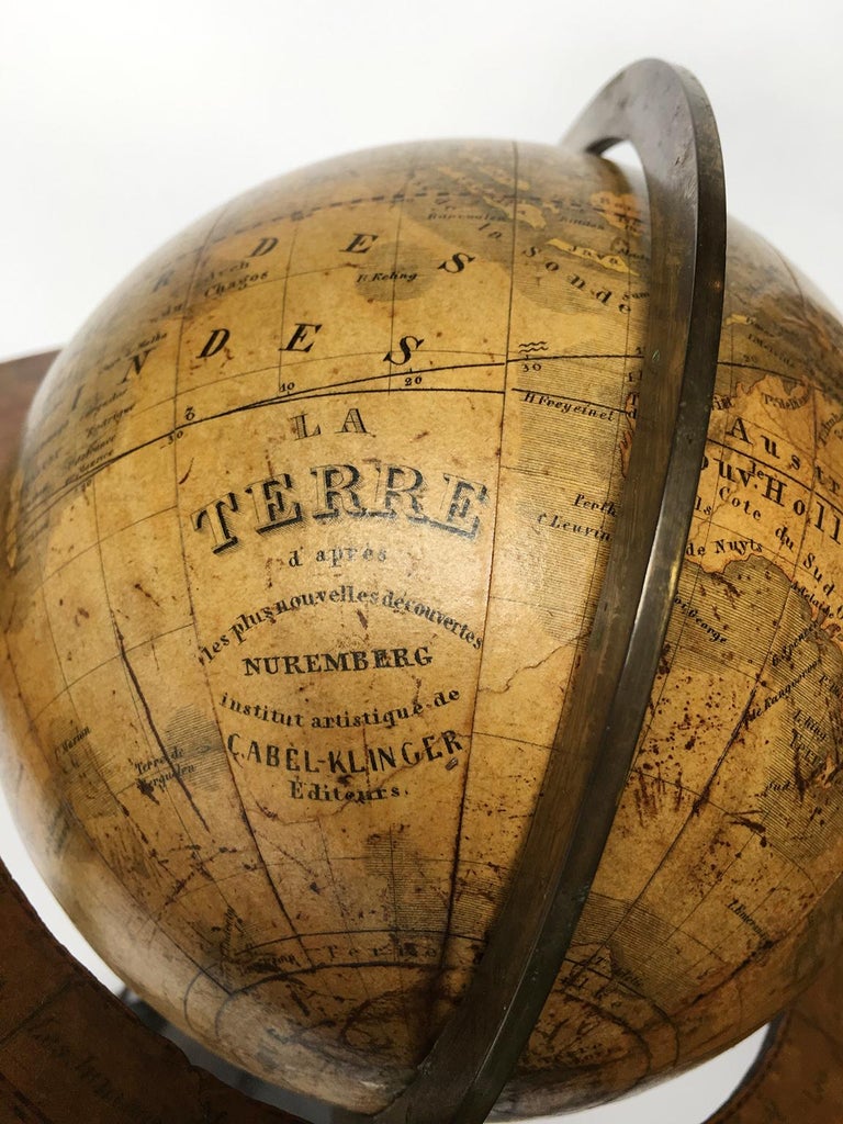 German Globe by C. Abel-Klinger, Nuremberg, circa 1860 For Sale at 1stDibs