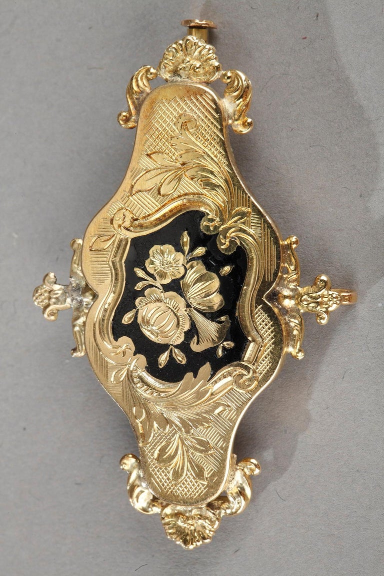 Mid-19th Century Gold Set with Enamel, Napoleon III at 1stDibs