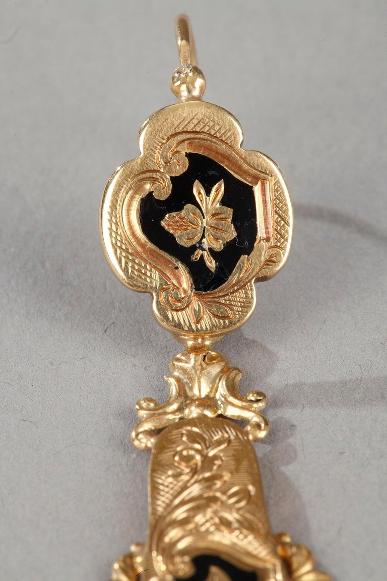Mid-19th Century Gold Set with Enamel, Napoleon III at 1stDibs