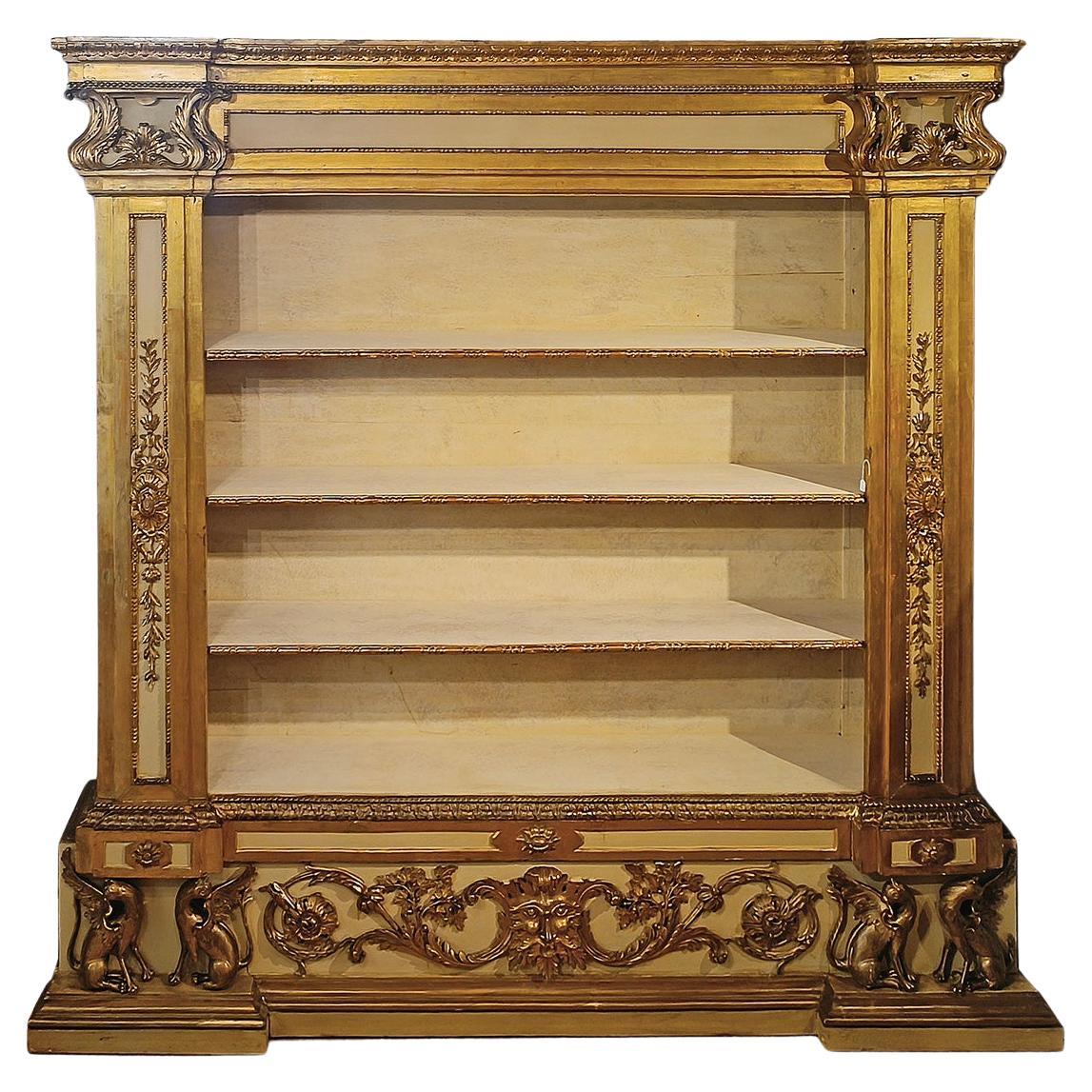 MID-19th CENTURY GOLDEN WOOD BOOKCASE For Sale at 1stDibs
