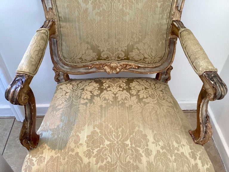 Mid-19th Century Italian Fauteuil armchair For Sale at 1stDibs