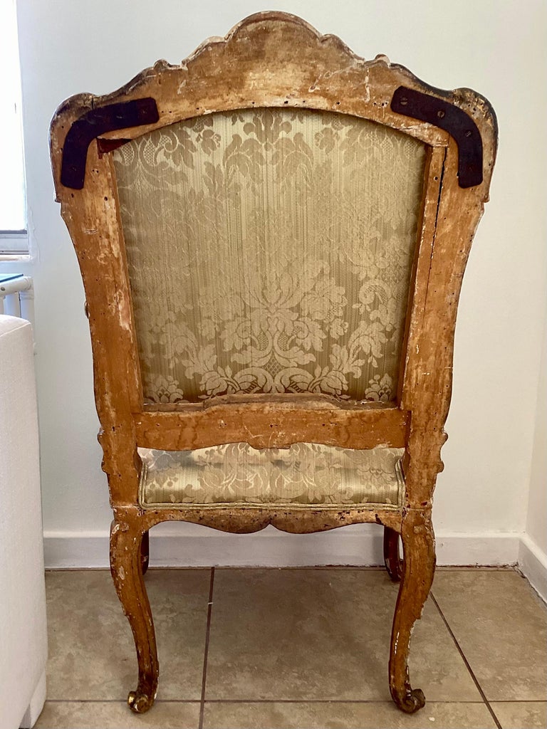 Mid-19th Century Italian Fauteuil armchair For Sale at 1stDibs
