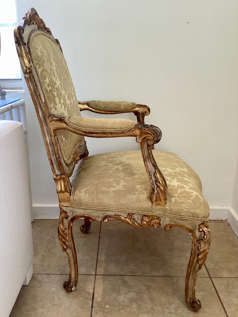 Mid-19th Century Italian Fauteuil armchair For Sale at 1stDibs