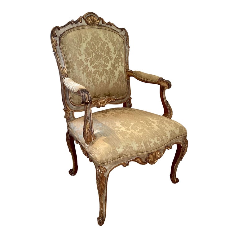 Mid-19th Century Italian Fauteuil armchair For Sale at 1stDibs