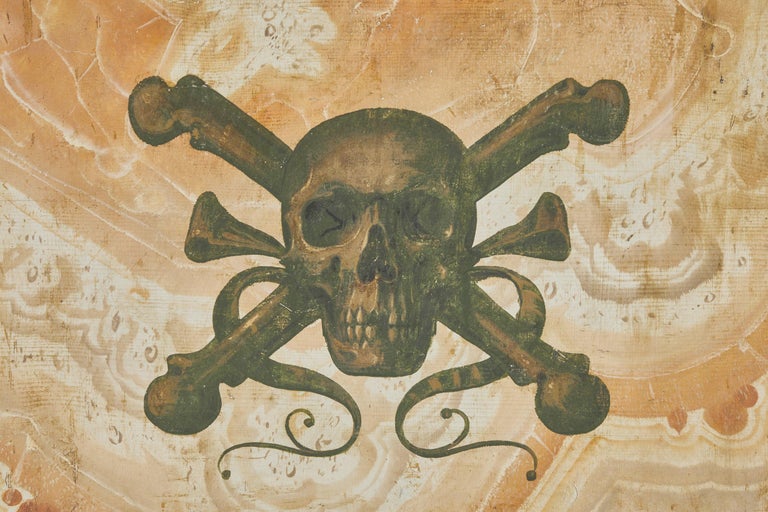 Mid-19th Century Italian Funerary Sign with Stylized Skull For Sale at ...
