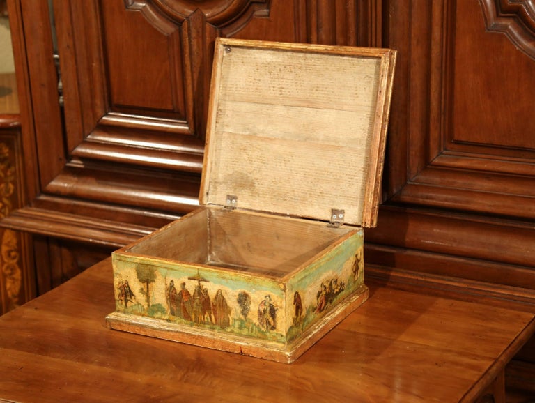 Mid-19th Century Italian Carved and Painted Decorative Box For Sale at ...