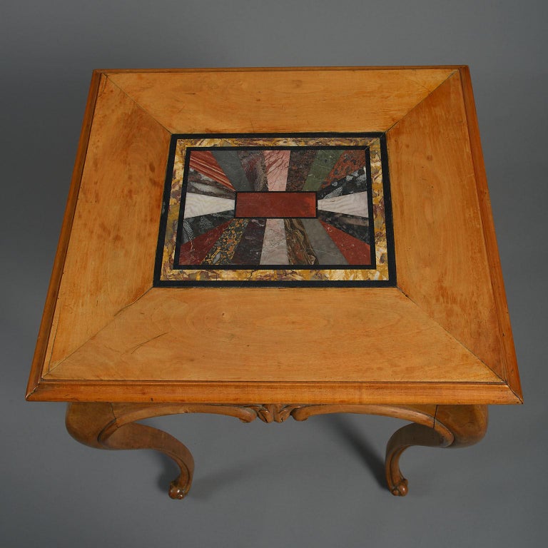 Mid-19th Century Marble-Inset Table For Sale at 1stDibs