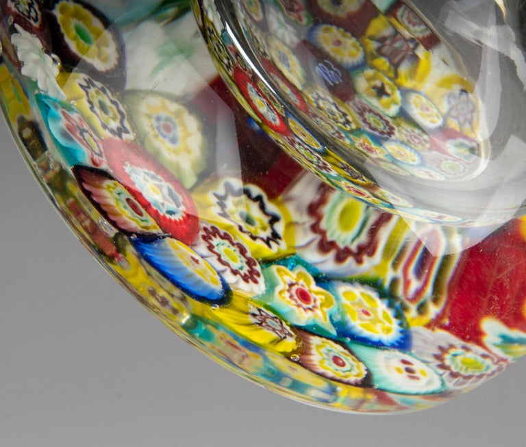 Mid-19th Century Murano Glass Paperweight / Bottle with Millefiori ...