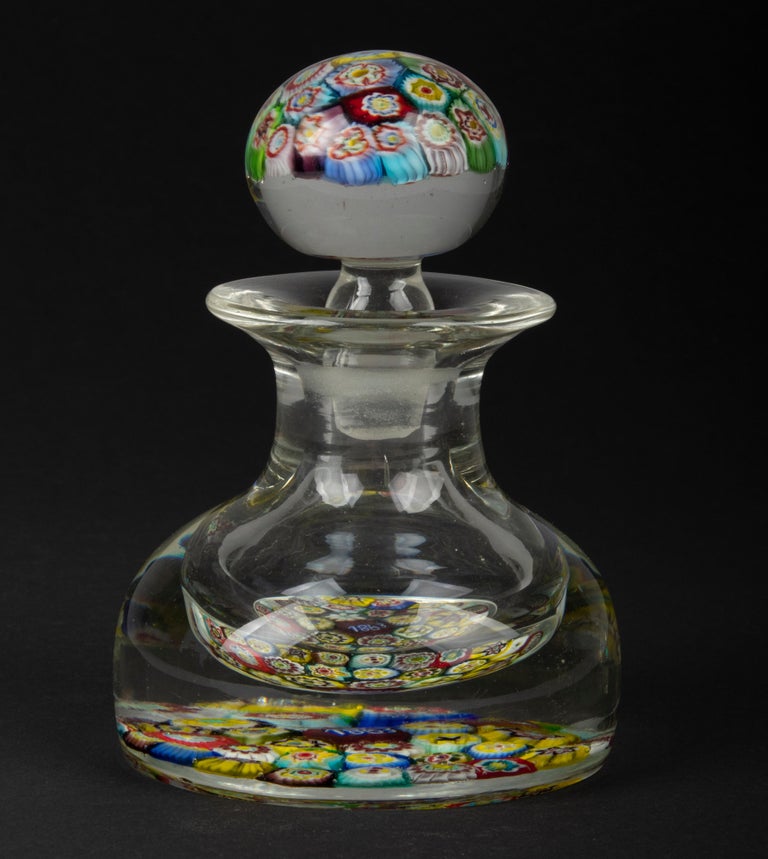 Mid-19th Century Murano Glass Paperweight / Bottle with Millefiori ...