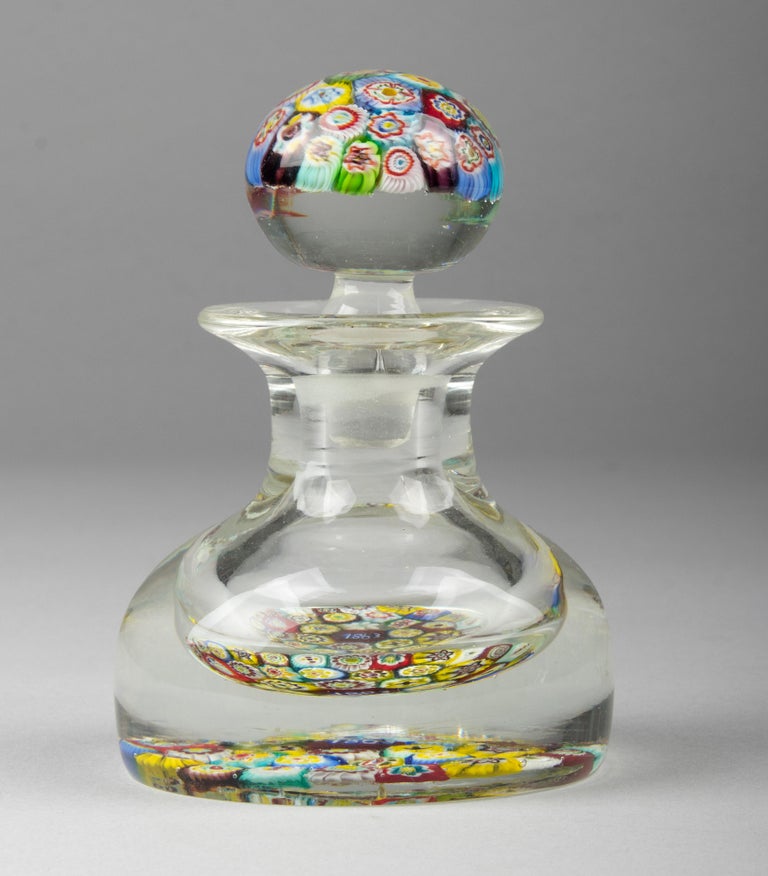 Mid-19th Century Murano Glass Paperweight / Bottle with Millefiori ...