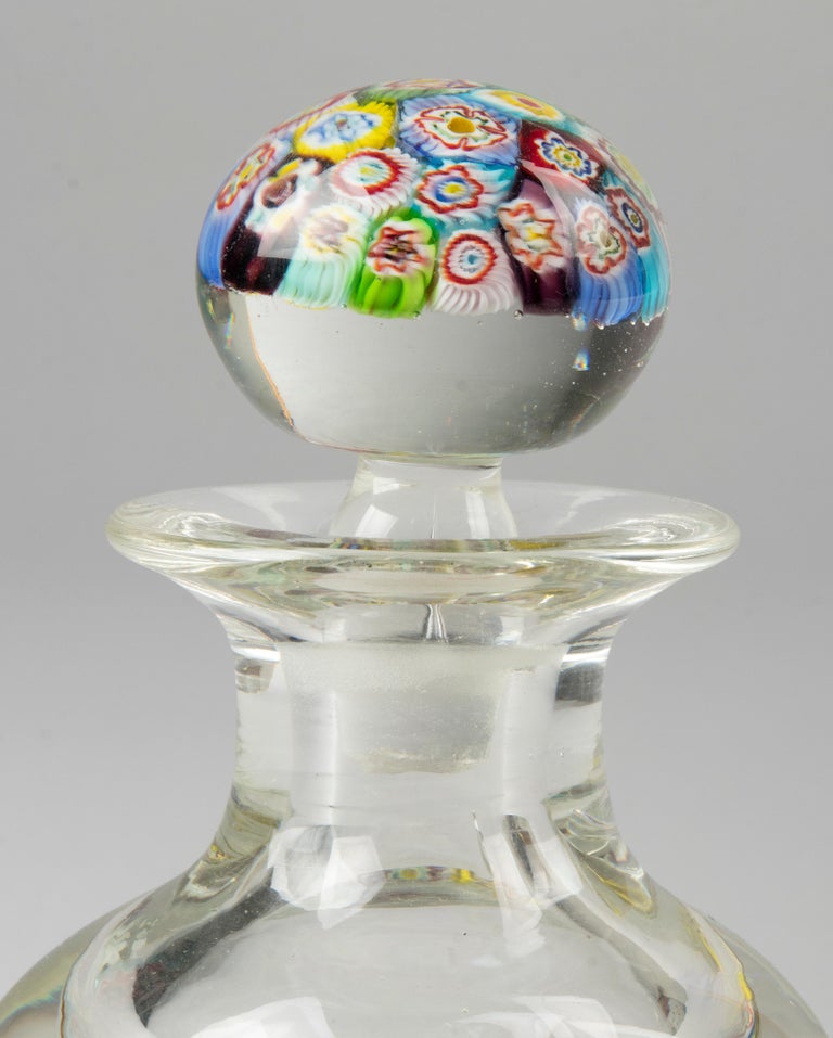 Mid-19th Century Murano Glass Paperweight / Bottle with Millefiori ...