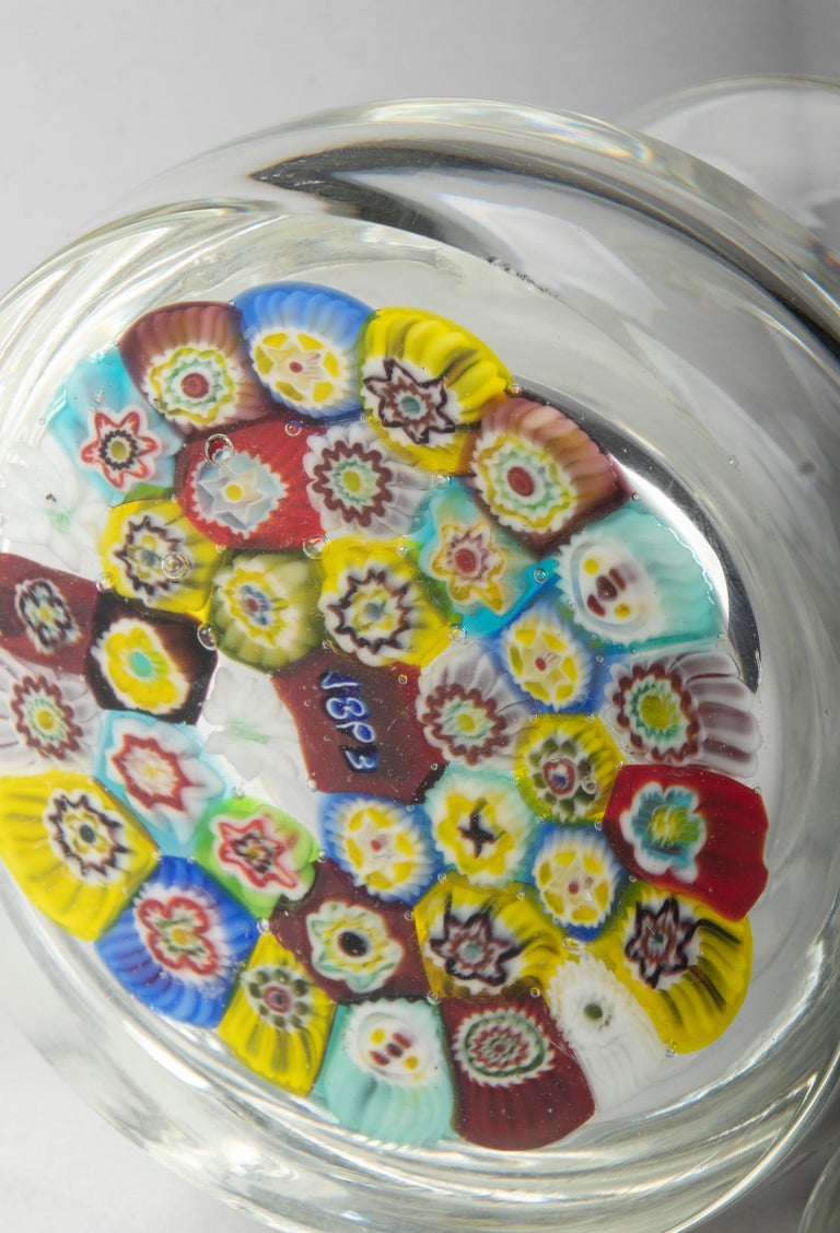Mid-19th Century Murano Glass Paperweight / Bottle with Millefiori ...