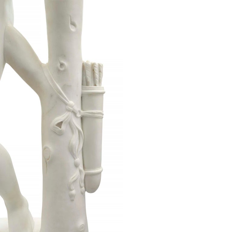 Mid-19th Century Neoclassical White Carrara Marble Statue of Apollo For ...