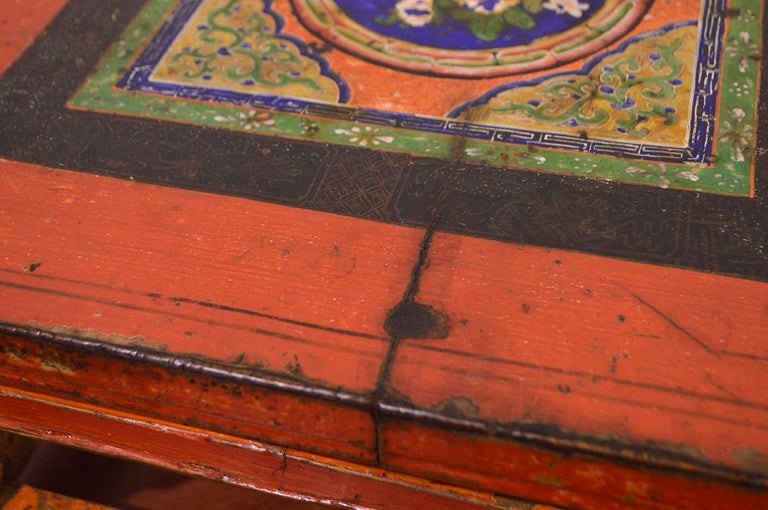 Mid-19th Century Painted Mongolian Coffee Table For Sale at 1stDibs