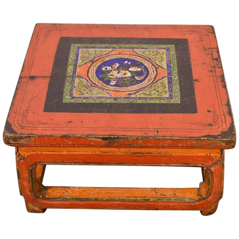 Mid-19th Century Painted Mongolian Coffee Table For Sale at 1stDibs
