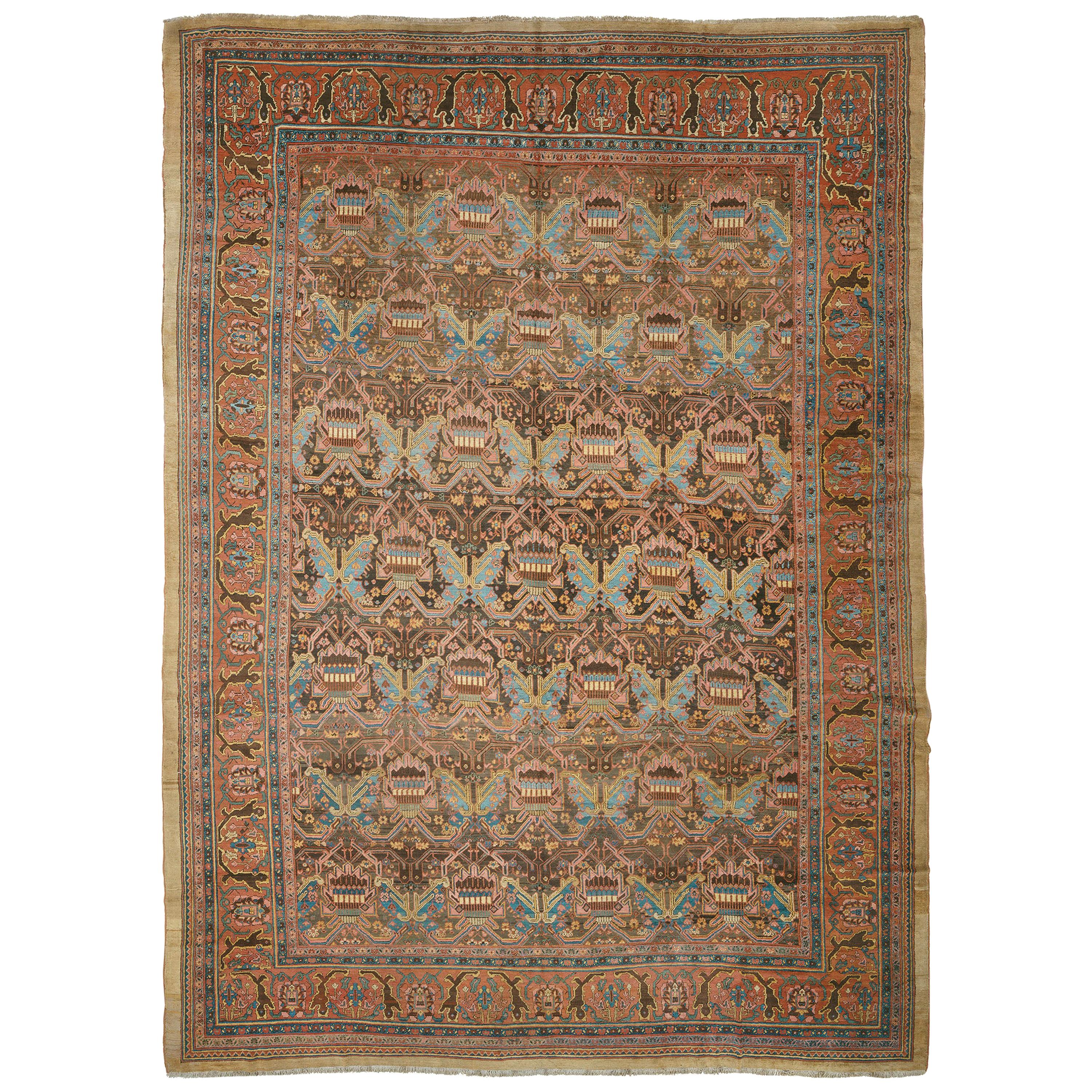 19th Century Persian Bahshaeish Rug For Sale at 1stDibs
