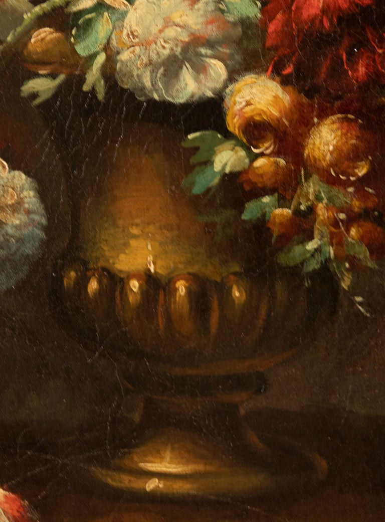 Mid 19th Century Renaissance Style Oil Painting Flower Stll Life at 1stDibs