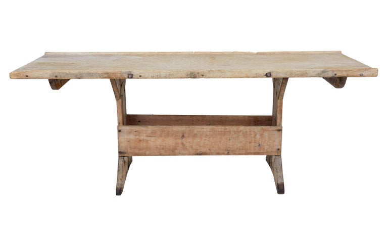 Mid-19th Century Scandinavian Pine Bakers Table at 1stDibs