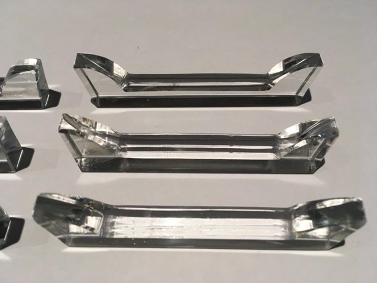 Mid-19th Century Set of 6 Crystal Knife Rests For Sale at 1stDibs