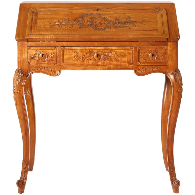 Mid-19th Century Slant Top Ladies Writing Desk at 1stDibs