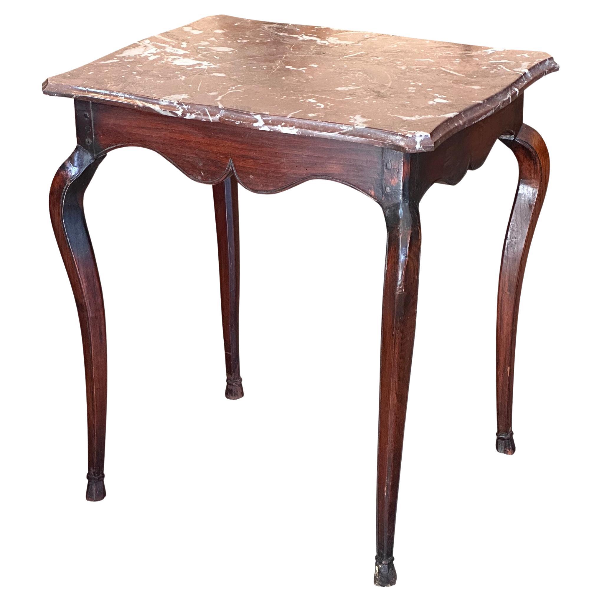 Mid 19th Century Small Marble Top Table For Sale at 1stDibs