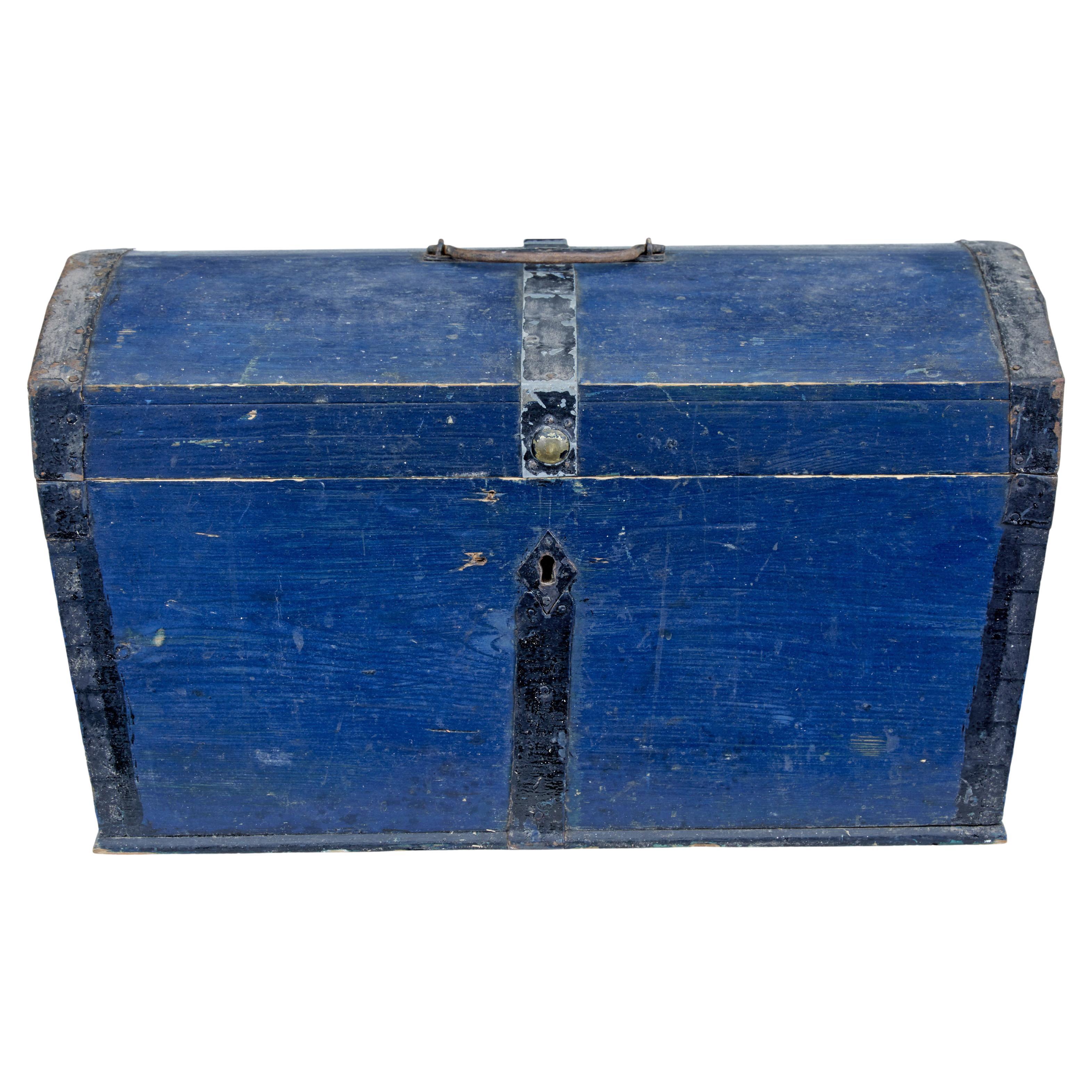 Mid 19th Century Small Swedish Dome Top Box at 1stDibs